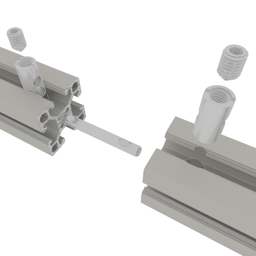Conector de tramos S40 | Alu-Stock - Expertos en Aluminio